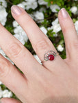 Ruby Sunrise Sunset Ring | Sterling Silver 6 7 8 9 | Light Years Jewelry