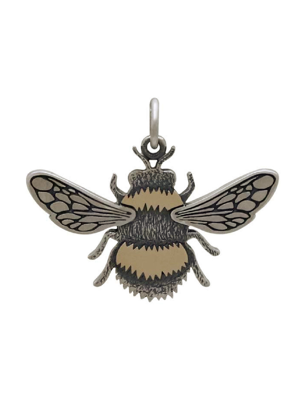 Detailed Bumblebee Charm Necklace | Sterling Silver Bronze Pendant ...