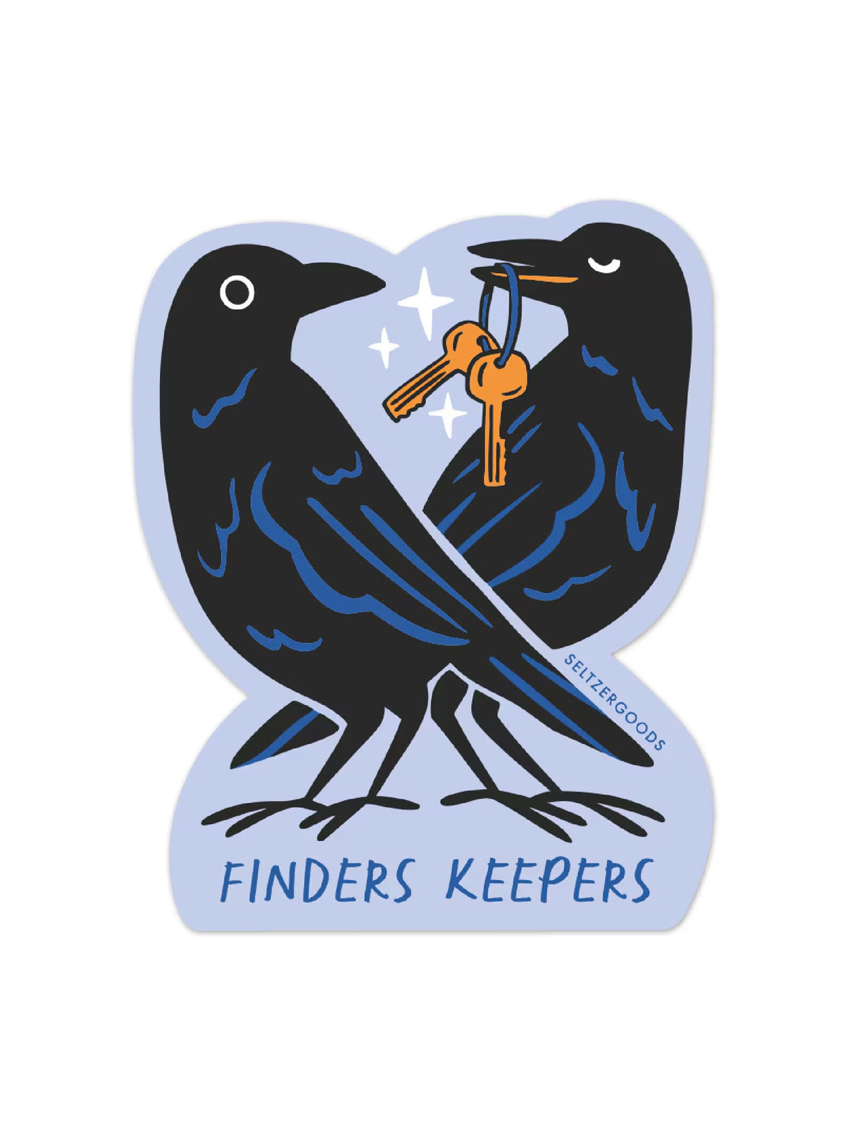 Finders Keepers Crow & Keys Sticker | Gifts and Accessories | Light Years