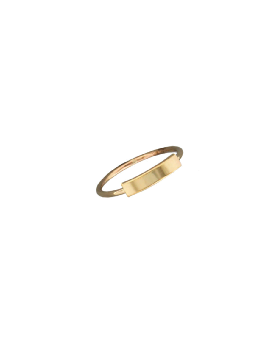 Horizontal Bar Ring | 14k Gold Filled Band Size 6 7 8 9 | Light Years