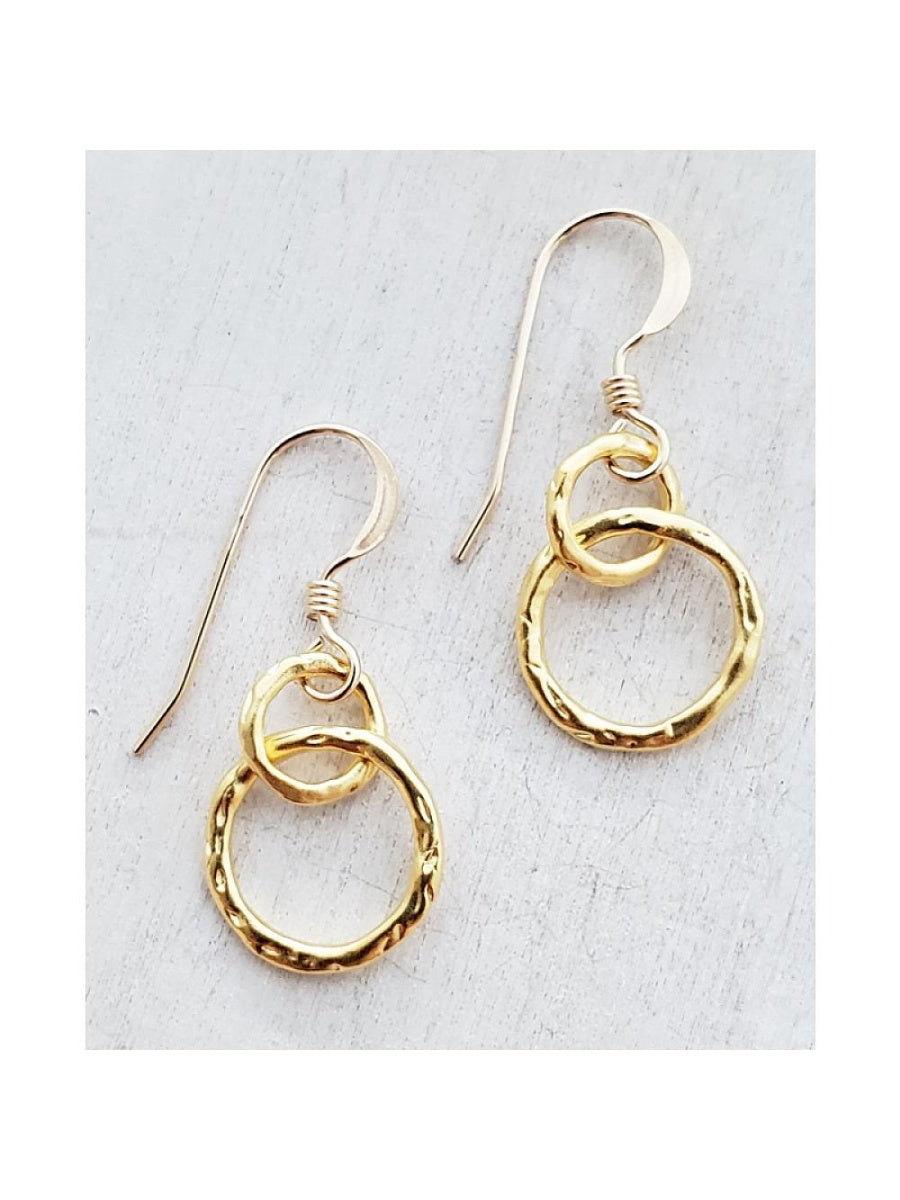 Textured Ringlet Loop Dangles | 14kt Gold Filled Earrings | Light Years