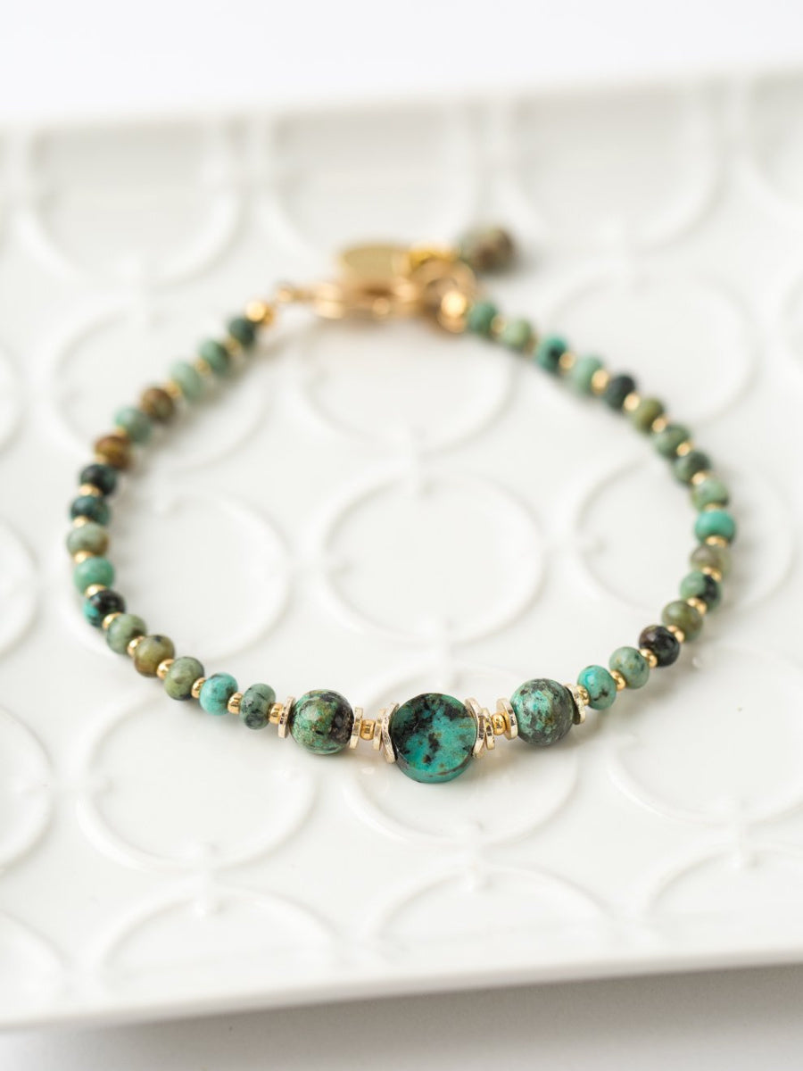 Tranquil Garden Turquoise Bracelet by Anne Vaughan | Light Years Jewelry